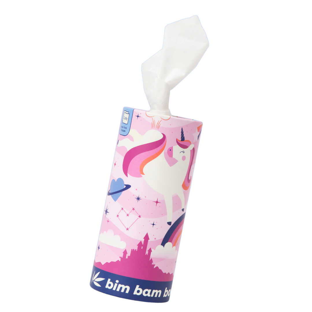 Bamboo Facial Tissue Tubes - Kid Friendly | Bim Bam Boo
